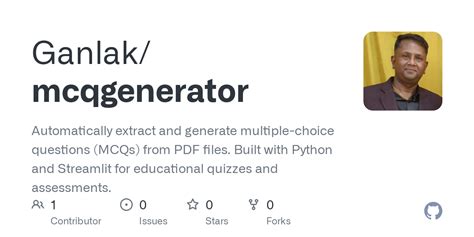 Github Ganlakmcqgenerator Automatically Extract And Generate