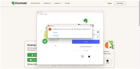 I Can T Currently Sign In To Evernote On Any Client Using Google Login Evernote For Windows
