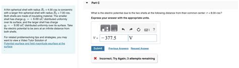 Solved A Thin Spherical Shell With Radius R Cm Is Chegg