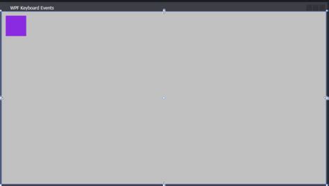 Wpf C Tutorial Move Object With Key Down Events In Visual Studio