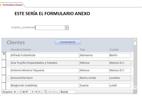 Búsqueda Por Cuadro Combinado En Un Subformulario Microsoft Access