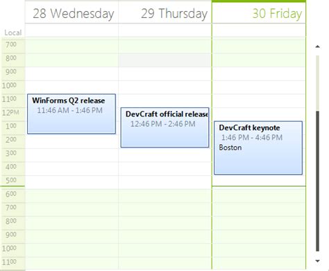 themes and appearance winforms scheduler control telerik ui for