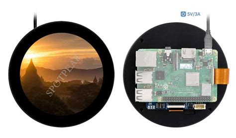 Raspberry Pi 3 4 Inch DSI Round LCD C Display MIPI 800x800 Capacitive TouchScreen