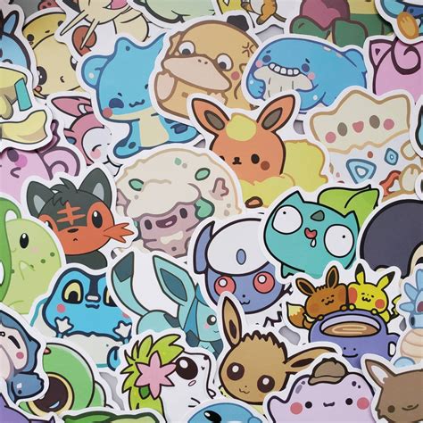 Cute Pokemon Stickers Mystery Sticker Cute Stickers Kawaii Stickers