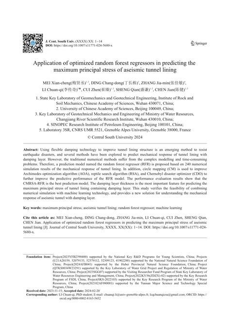 pdf application of optimized random forest regressors in predicting