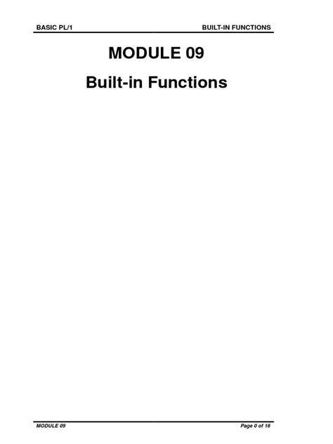 Basic Pl1 Built In Functions Pdf Parameter Computer Programming Subroutine