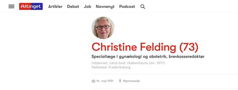 Altinget Gynækolog Christine Felding