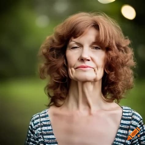 Portrait Of A Middle Aged Woman With Brown Hair