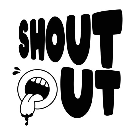 Trendy Shout Out 35017974 Vector Art At Vecteezy