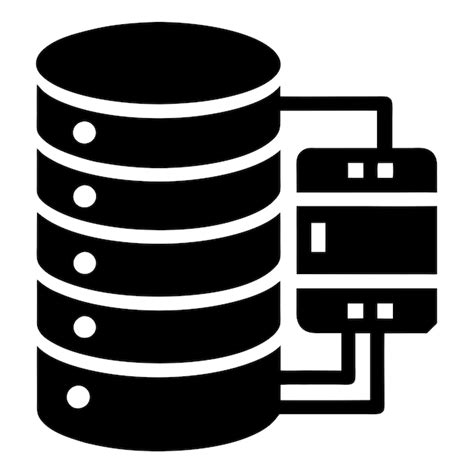 Premium Vector Database Server Silhouette Vector Illustration