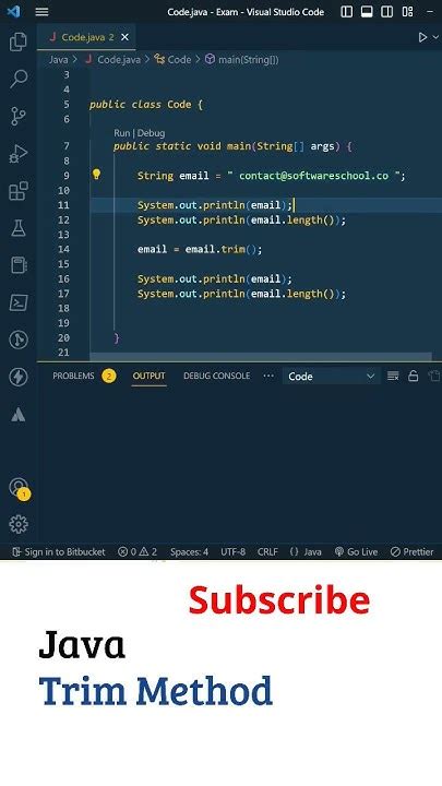 Java In Telugu Strings In Java Trim Method Core Java Java