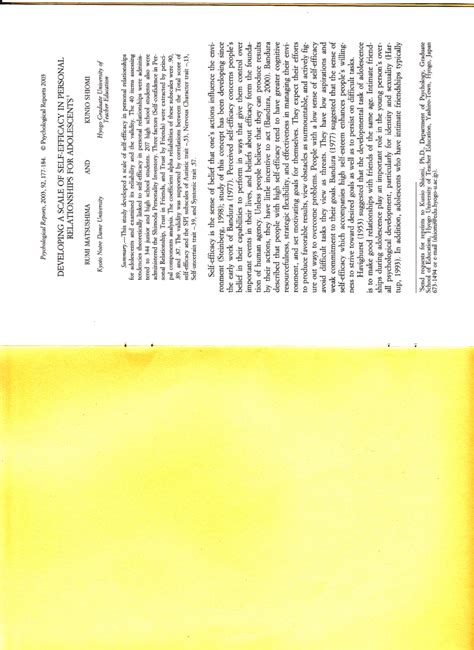 Pdf Developing A Scale Of Self Efficacy In Personal Relationships For Adolescents