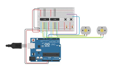 Circuit Design Motores De Passo Tinkercad