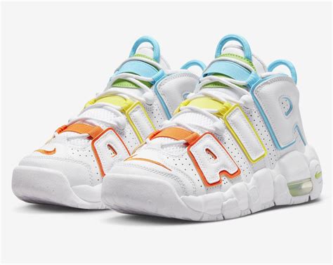 Nike Air More Uptempo Gs White Multi Color Fj4624 100 Release Date Sneakerfiles