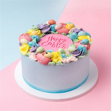 Blue Easter Vanilla Cake Cake Social
