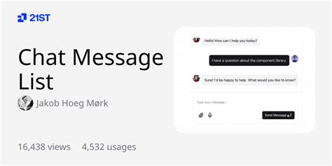 Chat Message List Community Components 21stdev The First Vibe