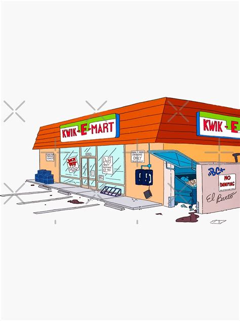 Kwik E Mart Convenience Store Sticker For Sale By Pixelbuilder Redbubble