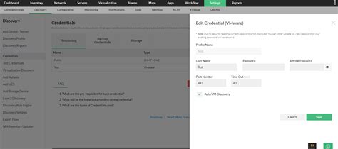 disable automatic vm discovery manageengine opmanager