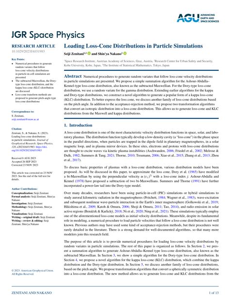Loading Loss‐cone Distributions In Particle Simulations