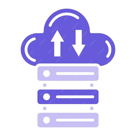 Premium Vector Cloud Database Vector Illustration