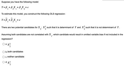 Solved Suppose You Have The Following Chegg