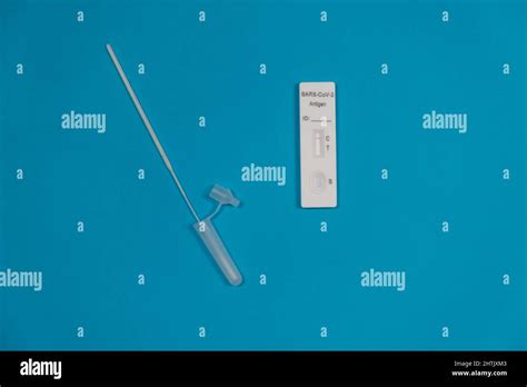 Antigen Testing Kit Negative Sars Cov 2 Rapid Antigen Test Isolated On