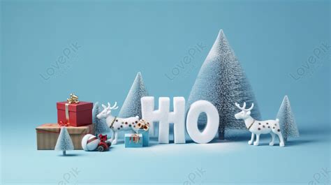 멋진 3d 렌더링 크리스마스 선물과 축제 분위기의 순록 정말 매력적입니다 리스 배경 축제 선물 배경 오 배경 이미지 Hd 리스 축제 선물 오 배경 사진 무료