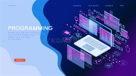 Bandera Programada Del Web Ilustración Del Vector Ilustración De Lenguaje 126974001