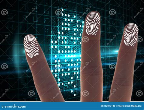 Human Fingers Scanning Over Biometric Scanner Against Cyber Security