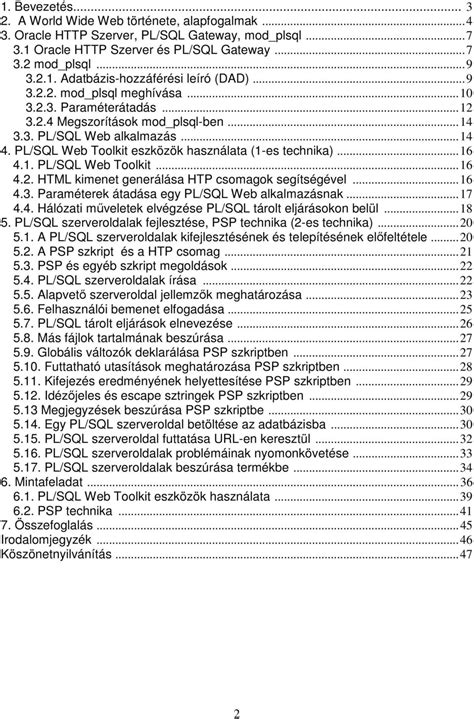 SZAKDOLGOZAT Dinamikus weblapok készítése Oracle PL SQL nyelven