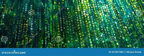 Data Code Binary Background Digital Binary Data On Computer Screen Matrix Pattern Cyberspace