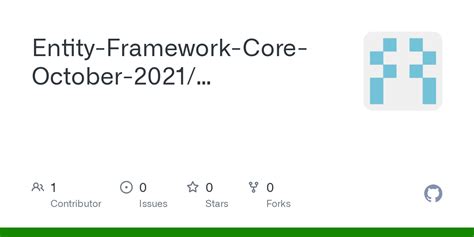 Github Entity Framework Core October 202103entityframeworkcore