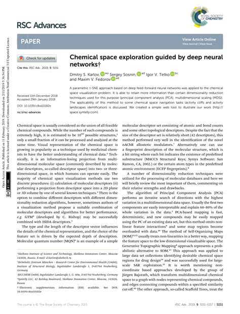 PDF Chemical Space Exploration Guided By Deep Neural Networks