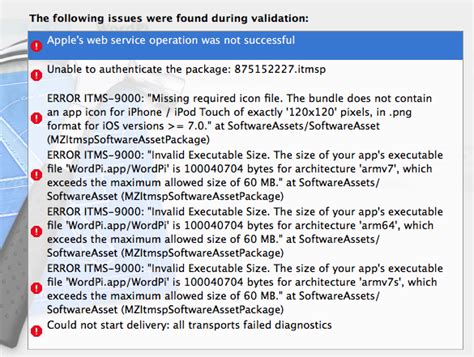Xcode Distribution Validation Failed For IOS App Submission Stack