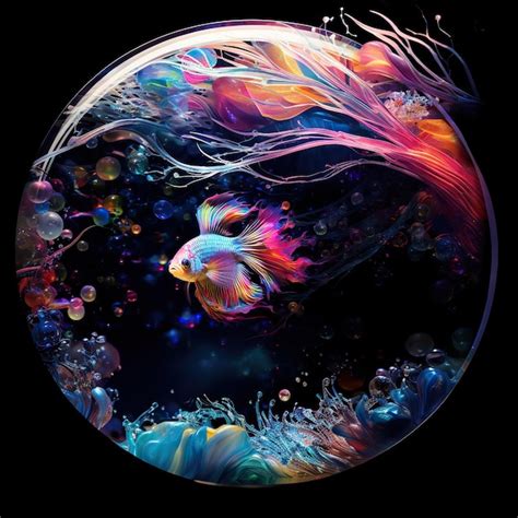 Premium Ai Image A Fish In A Bubble Premium Ai Image A Fish In A Bubble