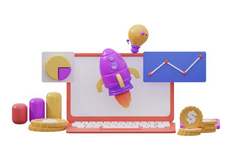 7215 3d Startup Analysis Graph Illustrations Free In Png Blend