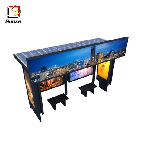 Outdoor LED Display Bus LED Display Screen Platform Passenger Bus Stop Solar Sign China Bus