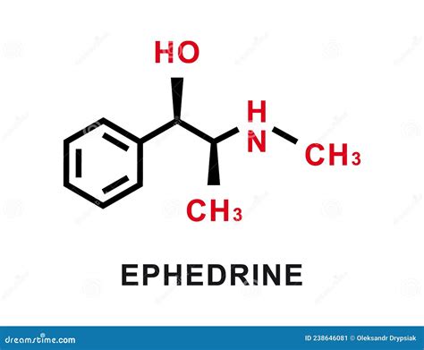 Ephedrine Chemical Formula Ephedrine 3d Realistic Chemical Molecular
