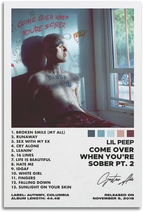 Suanea Lil Peep Poster Come Over When Youre Sober Pt 2