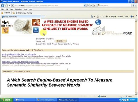 a web search engine based approach to measure semantic similarity