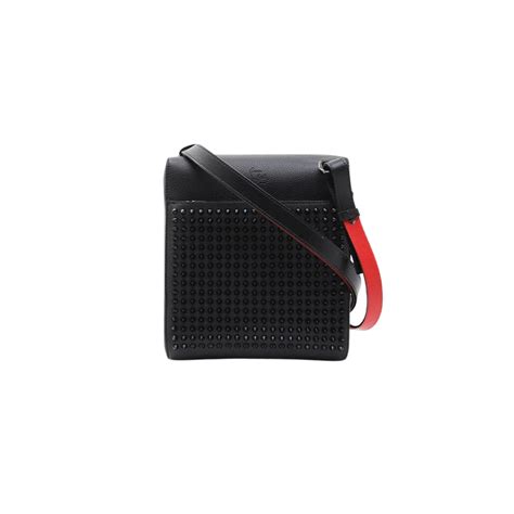 크리스찬 루부탱 베네시 리포터 스파이크 메신저백 블랙 Christian Louboutin Kream