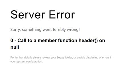 Server Error Message First Time Grav Community Forum