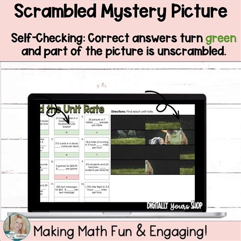 Find Unit Rate Self Checking Digital Activity Made By Teachers