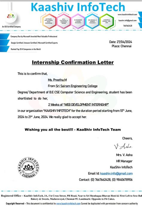 Preetha Murugan On Linkedin Internship Newlearning