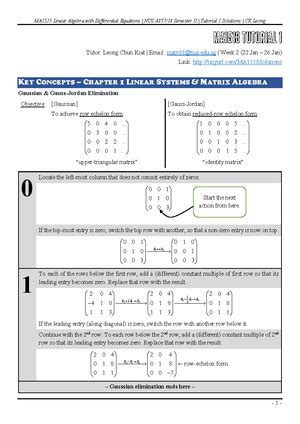 Orthogonality References For Linear Algebra Chng Eng Siong Aug Last Edited Nov