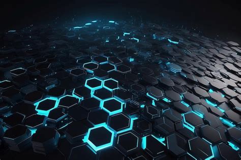 premium photo abstract technological hexagonal background 3d rendering
