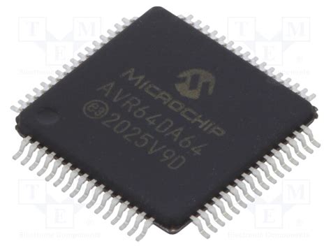 Avr64da64 Ipt Microchip Technology Ic Avr Microcontroller Tqfp64