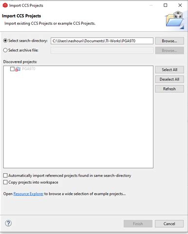 PGA970 CCS Is Not Able To Locate Any Project D Temp Sensors Forum Sensors TI E2E Support