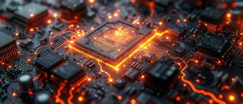 3d image of a computer chip in computer in the style of vray tracing tabletop photography
