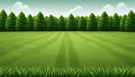Free Vector Vector Land Piece Green Grass Vector Realistic Garden Plot